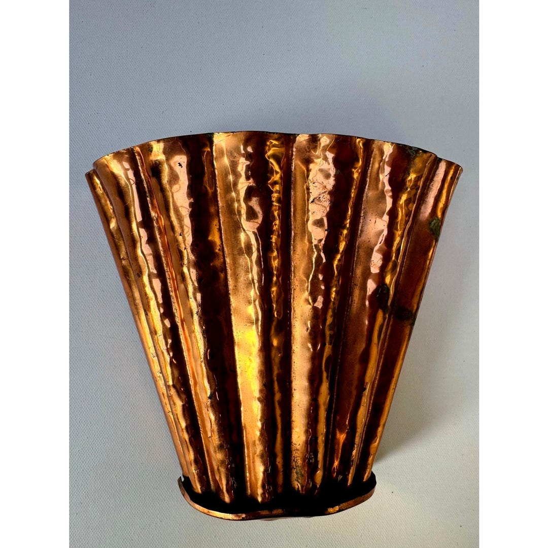 Art Deco Solid Copper Wall Pocket- Artistic MFG Co. Des Moines - Etsy