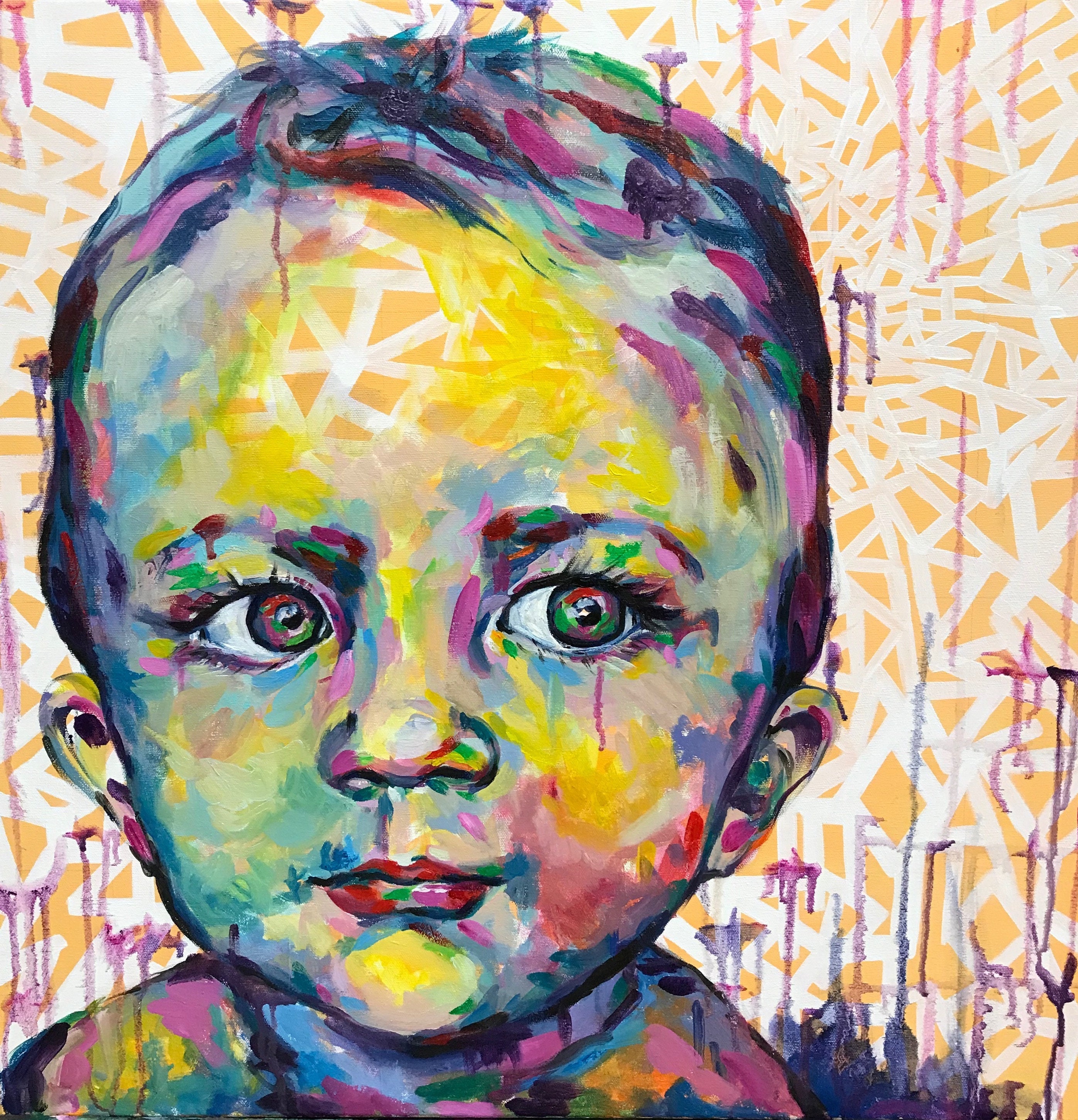 Colorful Hand-painted Custom Portrait, Unique Pet Portraits, Custom ...