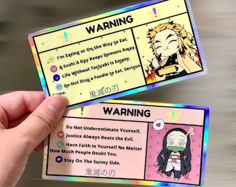 Anime Car Warning Sticker | Etsy