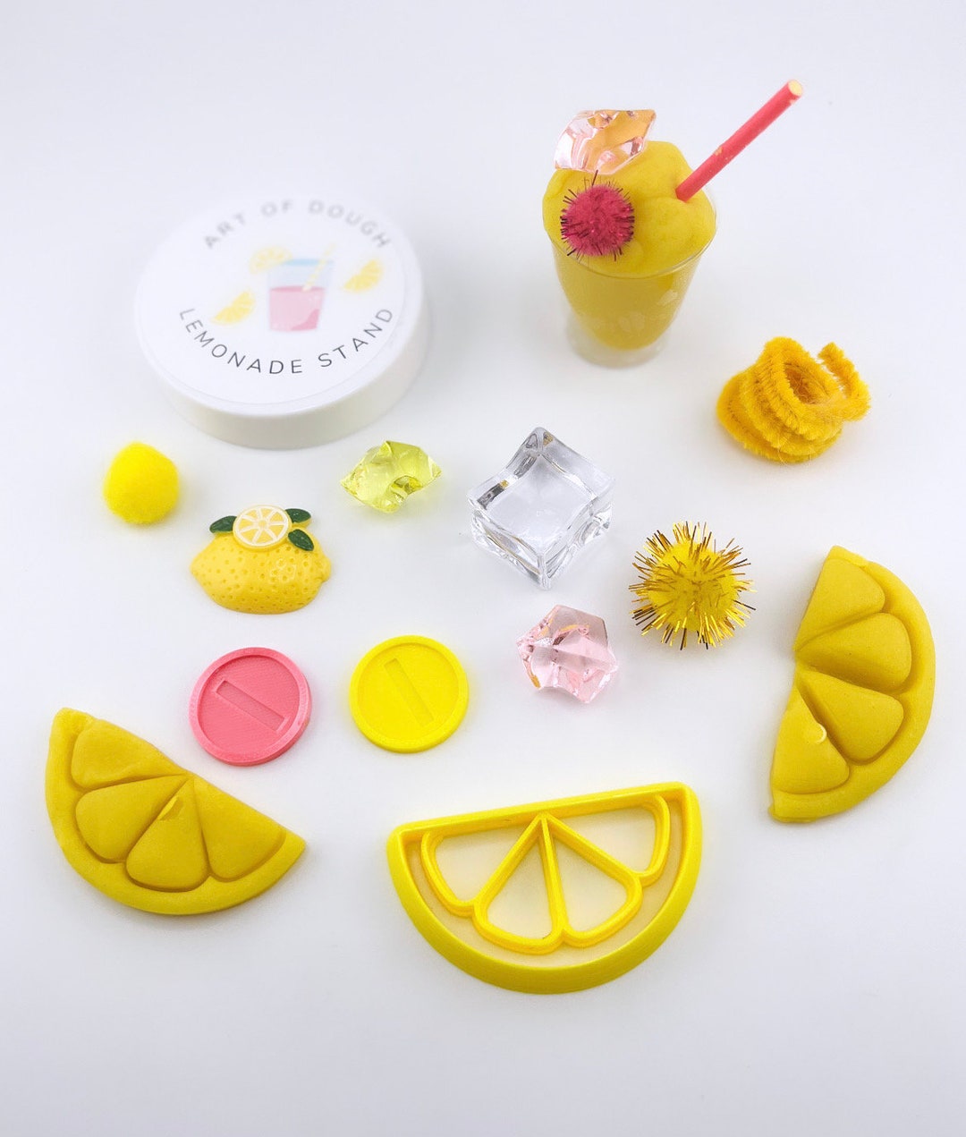 Playdough Kit, Lemonade Play Dough Kit Boy Girl, Sensory Play, Pretend ...