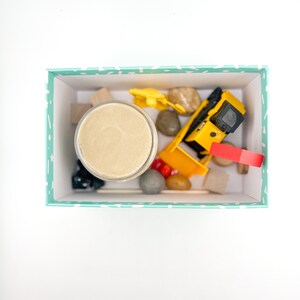 Construction and Truck Themed Homemade Mini Playdough Kit, Sensory Kit, Personalized Boys Gift ...
