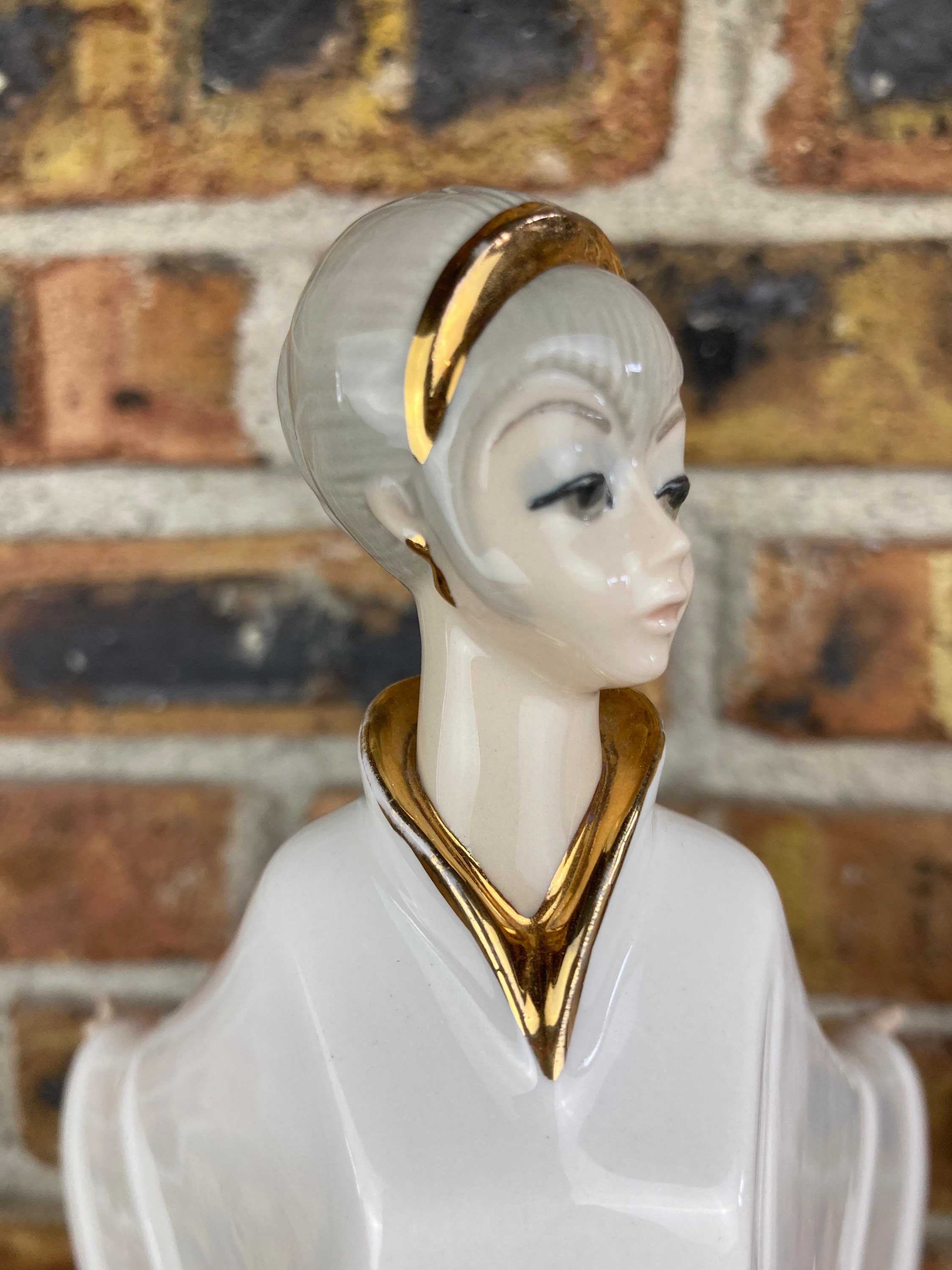 Antique Rare Spanish Woman Lady Porcelain Figure Figurine Statue MODELO ...