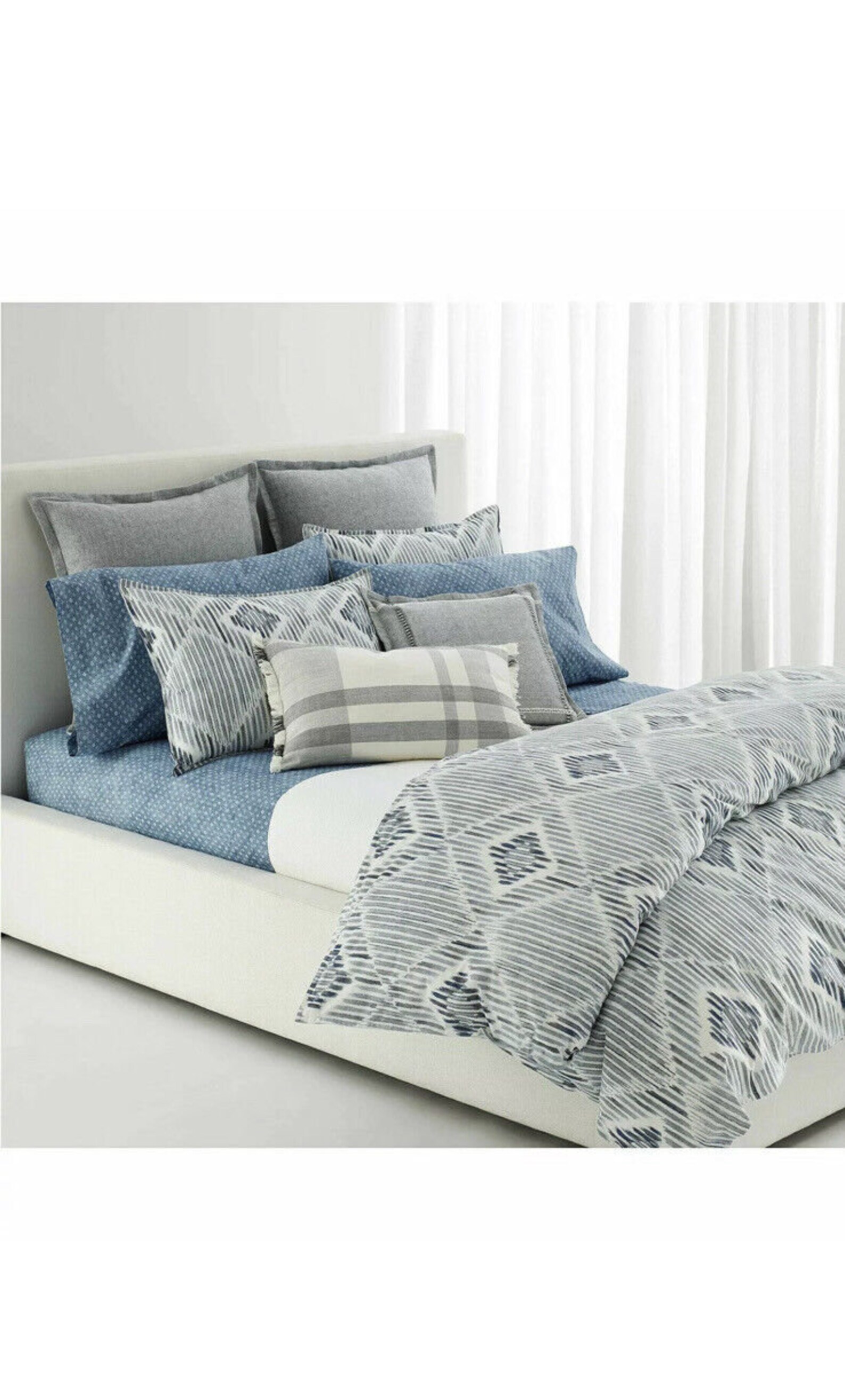 Ralph Lauren Austin Diamond 3 Pc 100% Cotton Duvet Cover Sham - Etsy