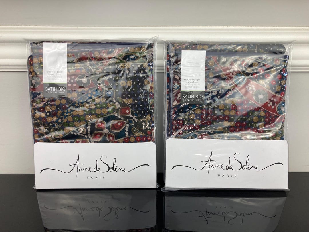 Anne De Solene Paris Satin Baroque Geometric 2 Standard Shams ...