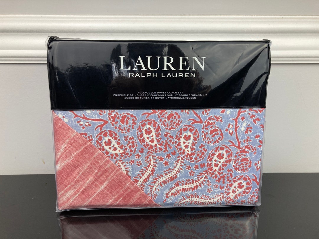 3 Pc Ralph Lauren Marley Medallions Paisley Duvet Cover Shams Set Multi ...