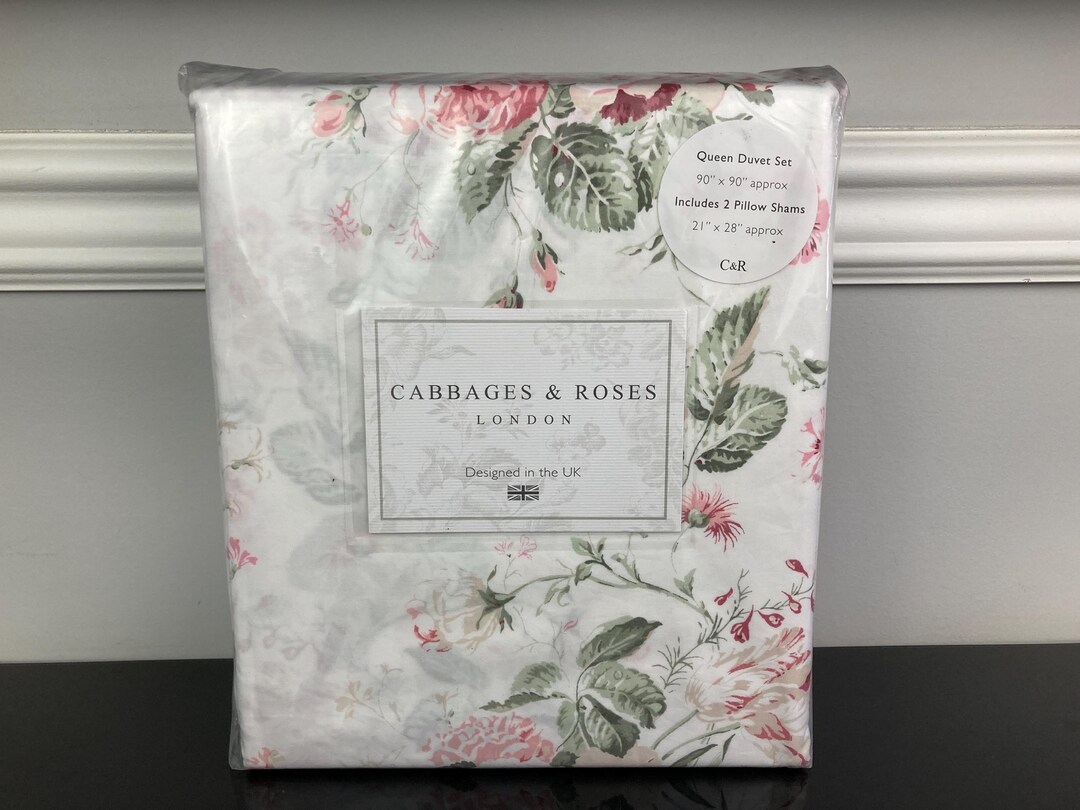 CABBAGES & ROSES London Constance Russet Floral Cottage Farmhouse 3 Pc ...
