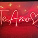 Te Amo Neon Sign: Custom LED Wedding Decor - Etsy