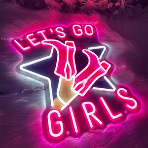 Let's Glow Girls Neon Sign: Custom Party Decor - Etsy