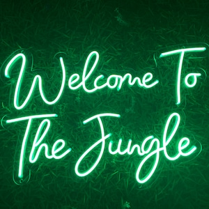 Welcome to the Jungle Neon Sign Custom Wall Decor Led Lights - Etsy