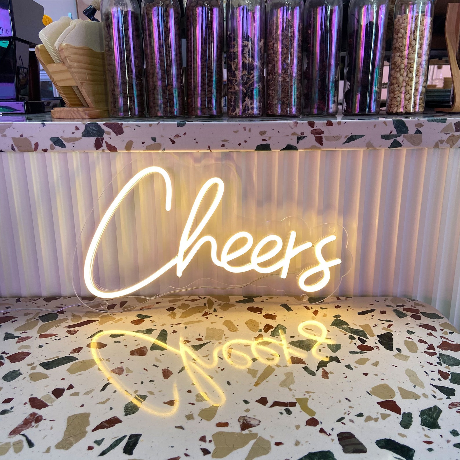 Cheers Neon Sign Custom Wall Decor Led Sign Home Bar Decor - Etsy