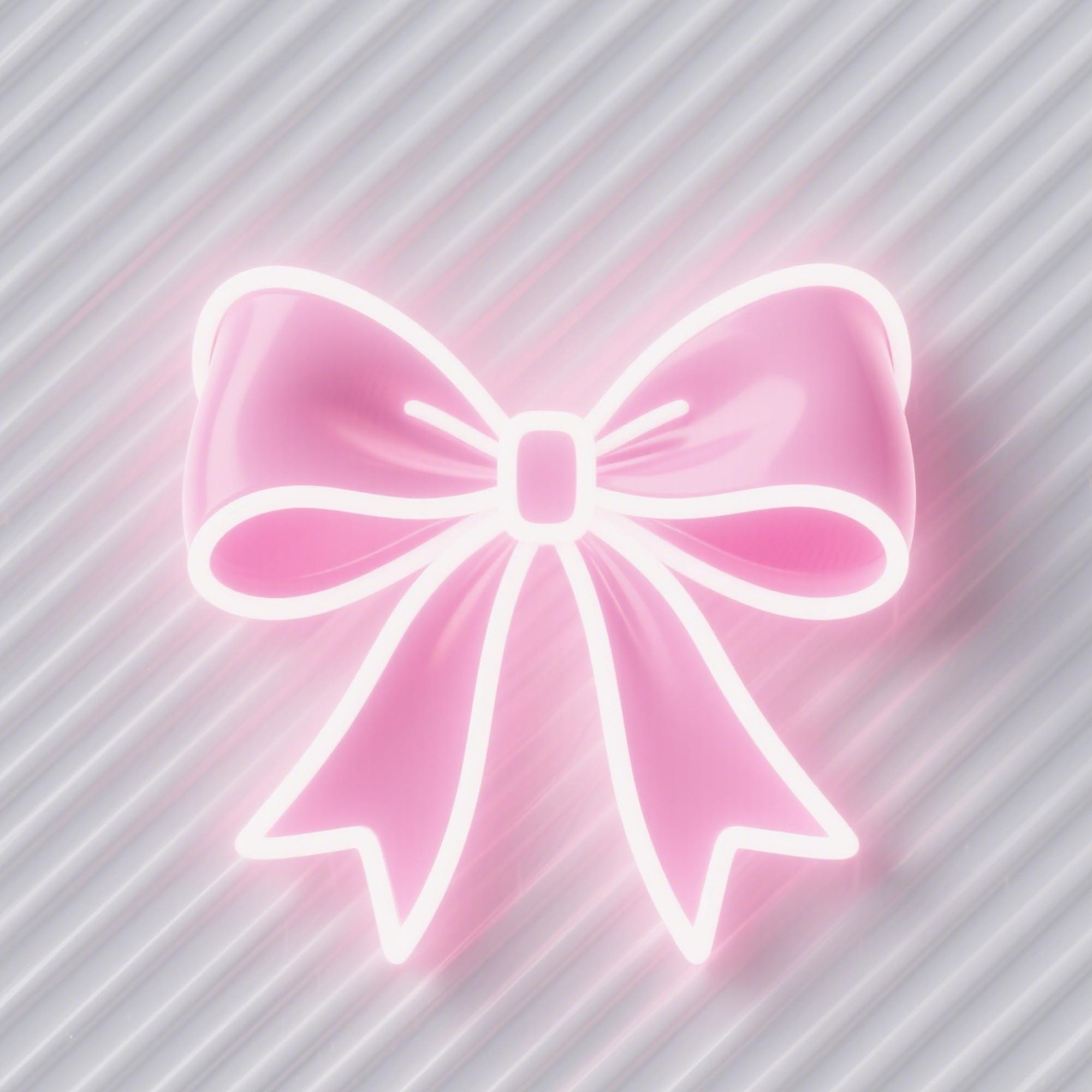 Pink Bow LED Neon Sign Custom, Y2K Bedroom Decor, Wall Art ...