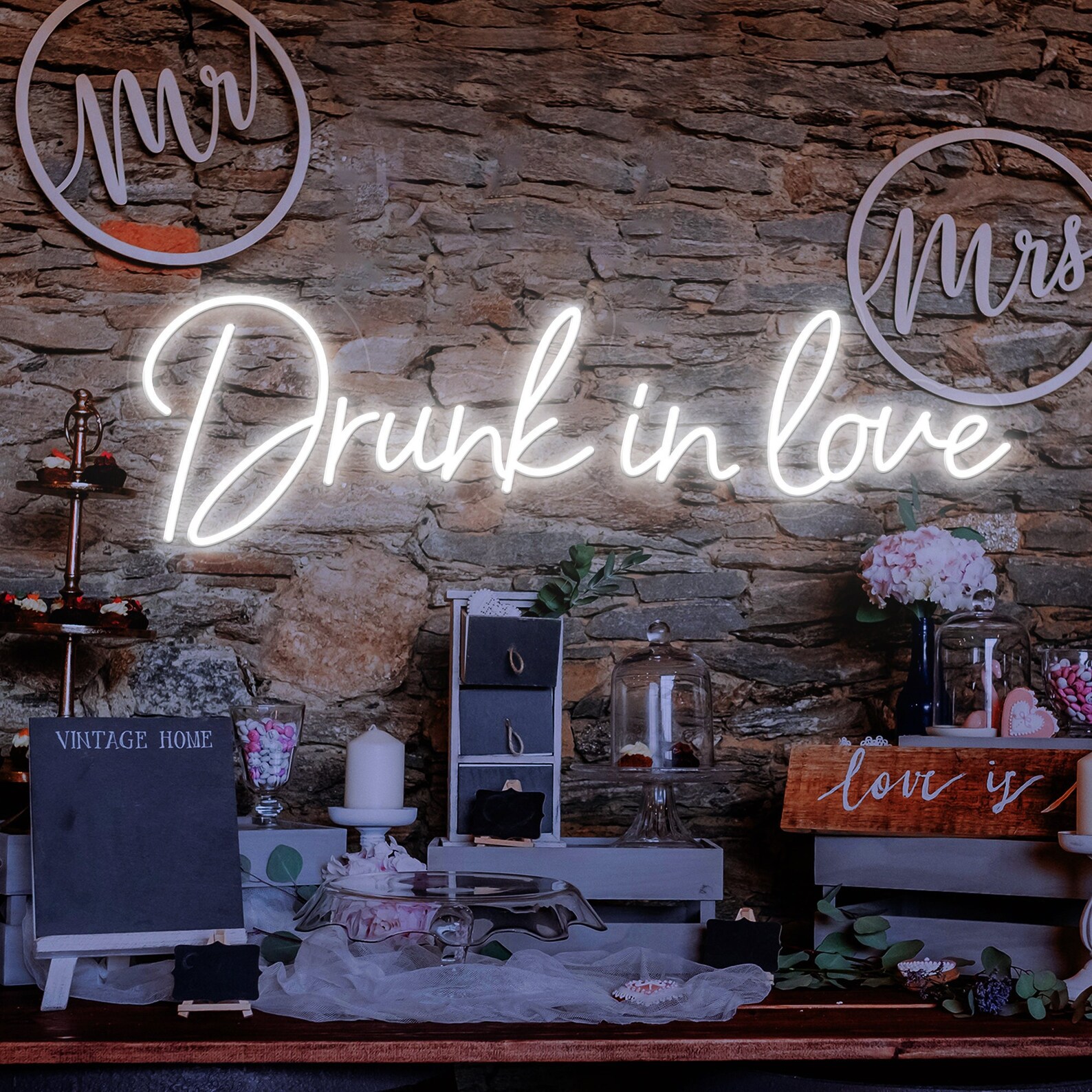 Drunk in Love Neon Sign Custom Wedding Decor Neon Lights Wall - Etsy