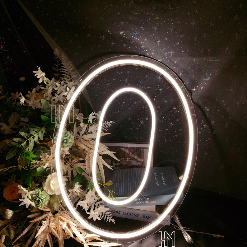 Number Neon Sign Custom Birthday Party Decor Led Neon Signs - Etsy