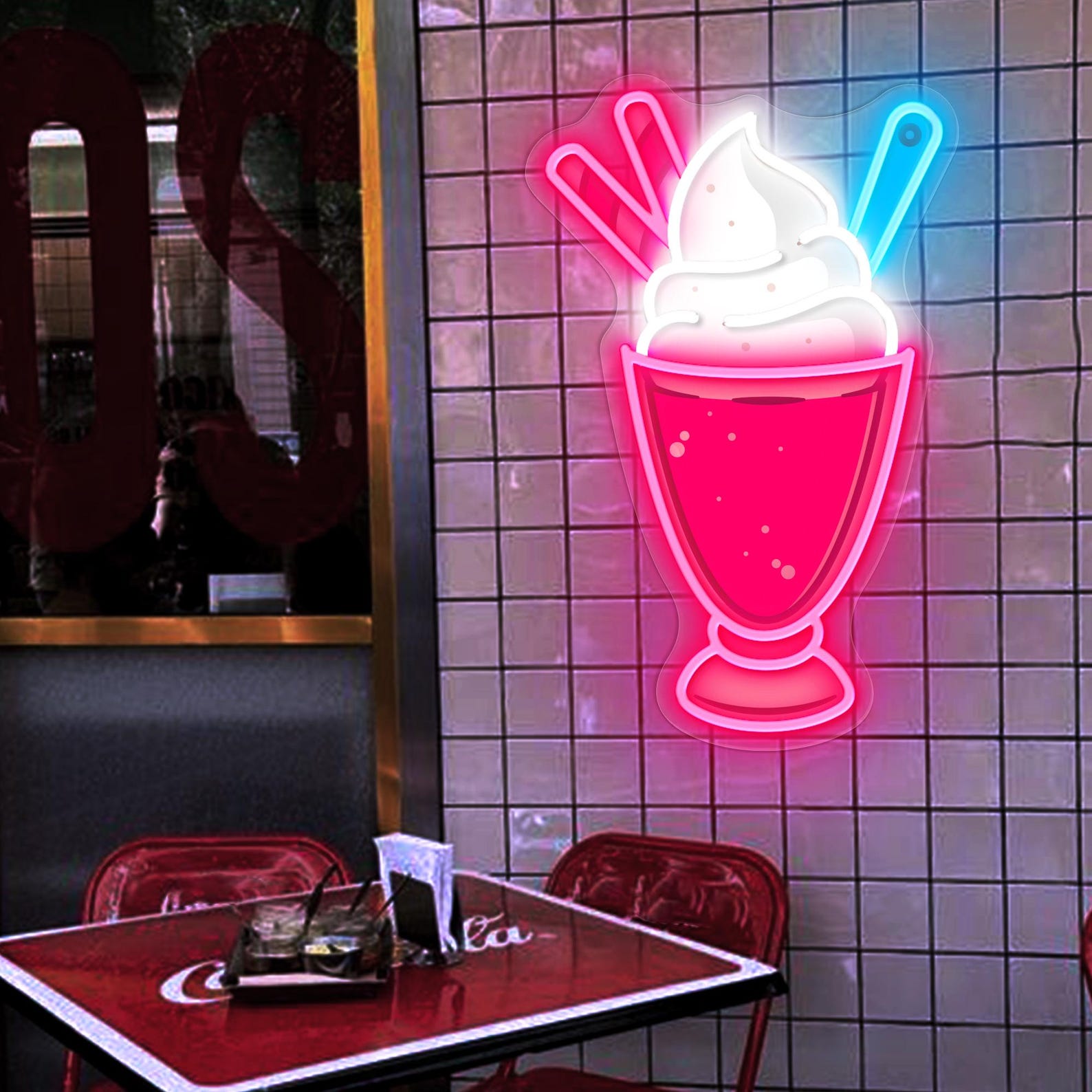 Custom Neon Drink Sign: Soda Shop Decor, Cafe Lighting - Etsy