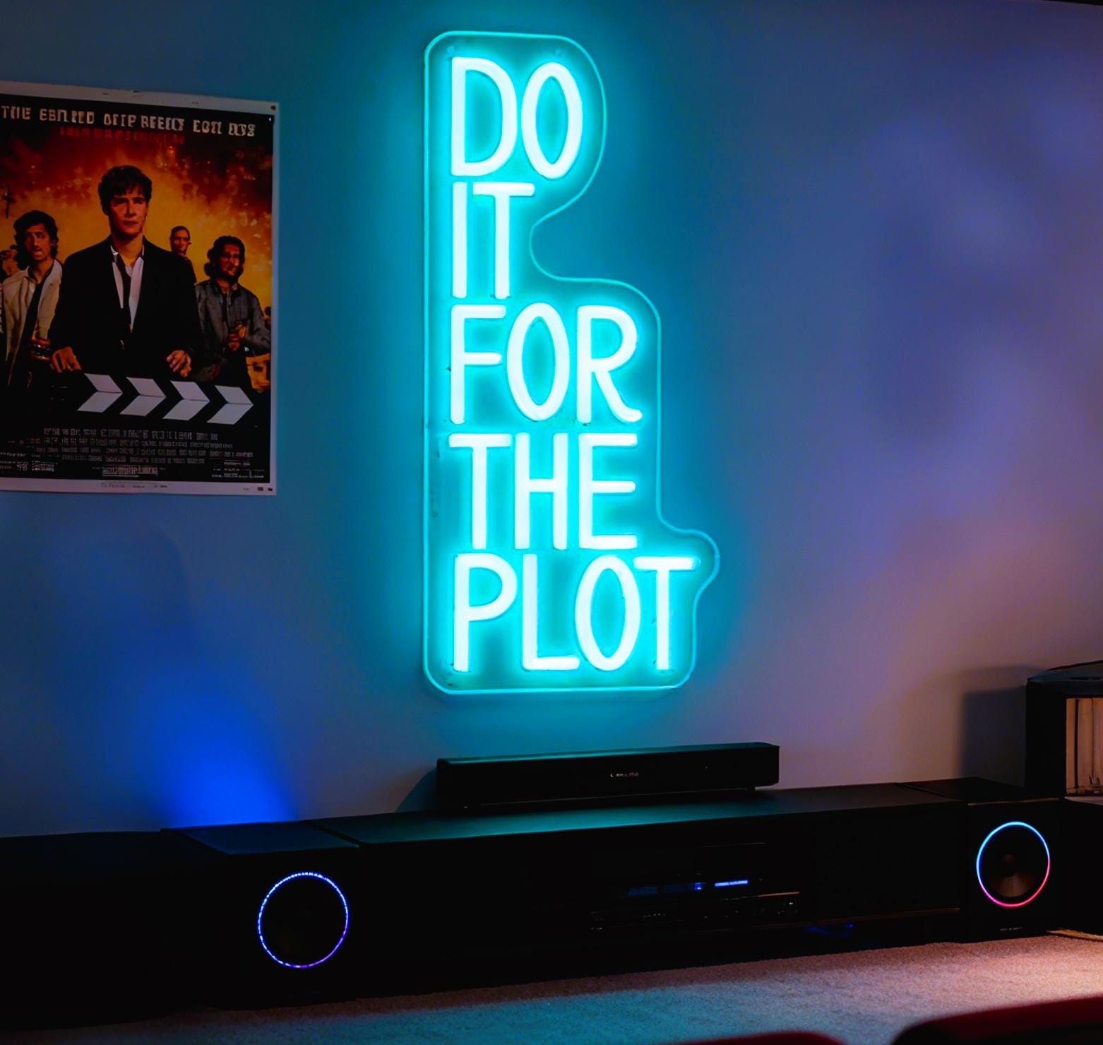 Do It for the Plot Neon Sign Custom Wall Art, LED Neon Light ...