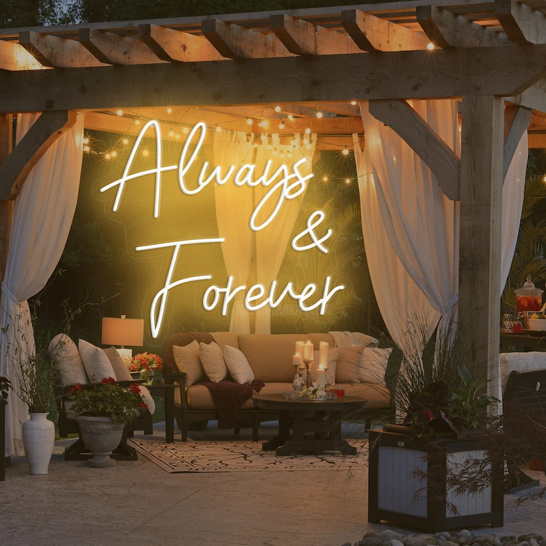 Always & Forever Neon Sign Custom Wedding Decor LED Wedding - Etsy