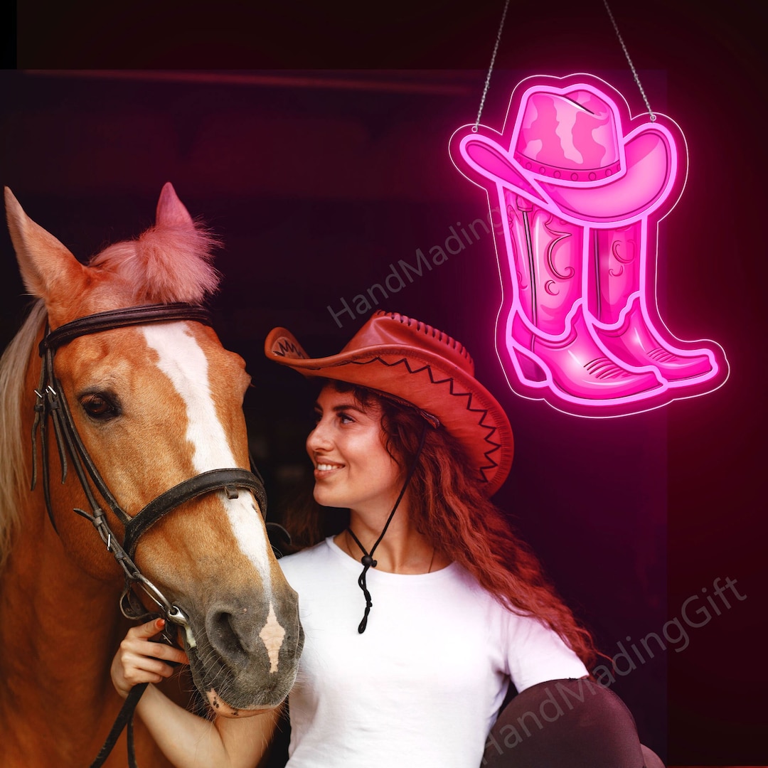 Cowboy Neon Sign,cowboy Hat Neon Light, Western Cowboy Boot Neon Sign ...