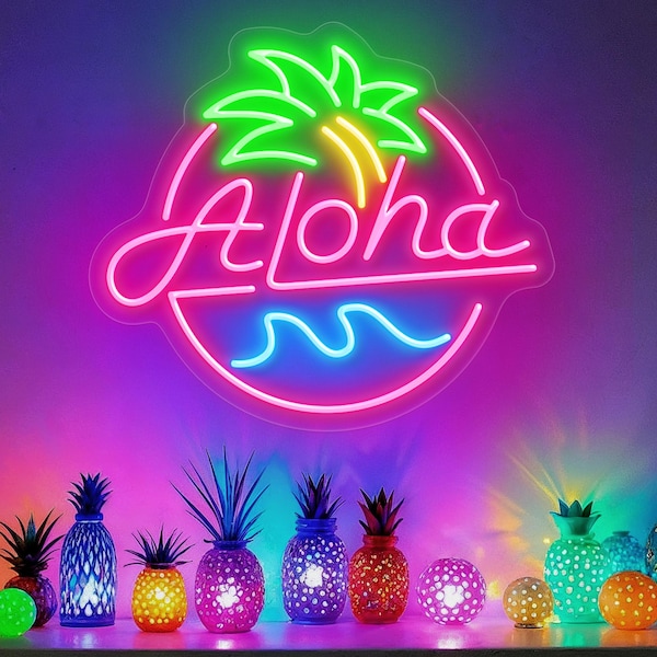 Aloha Neon Sign - Etsy
