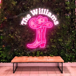 Cowboy Boot Neon Sign Wedding Decor,cowboy Boot and Hat Neon Sign ...