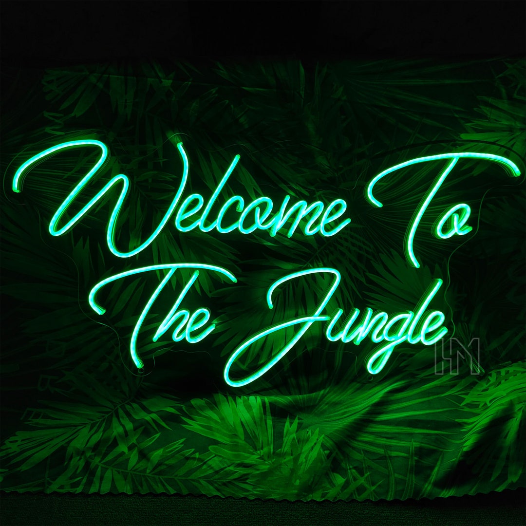 Welcome to the Jungle Neon Sign Custom Wall Decor Led Lights - Etsy