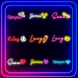 Neon Name Sign Custom Wall Decor, Led Name Sign Teenage Girl Gifts ...