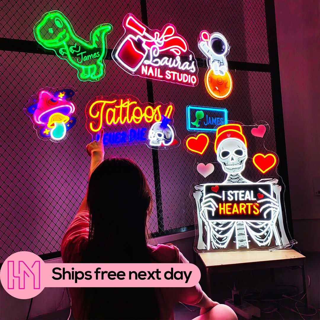 Custom Neon Sign Wall Decor,neon Sign Custom Logo,neon Logo Sign ...