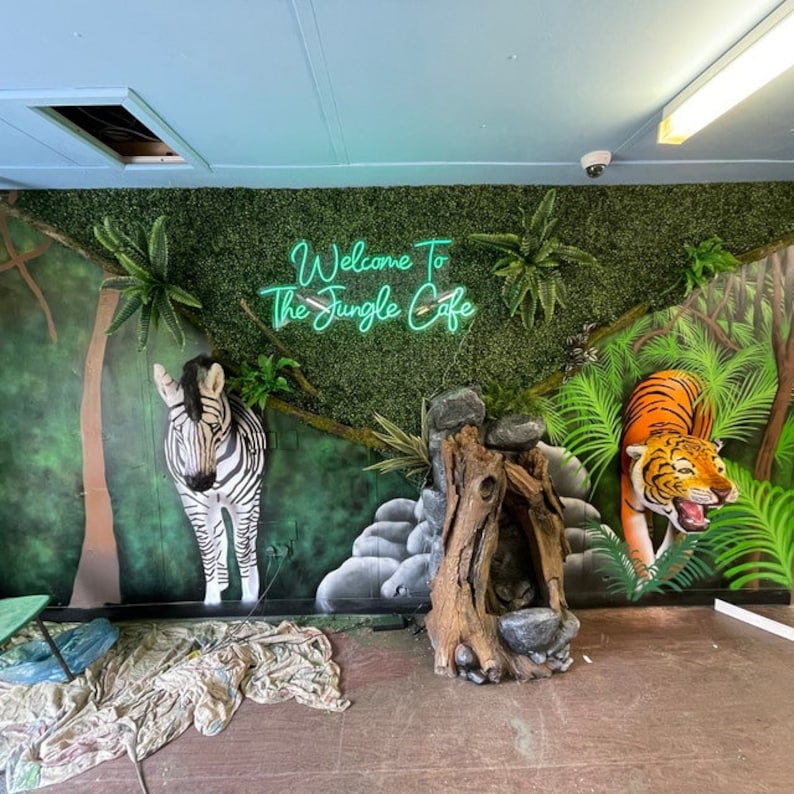 Welcome to the Jungle Neon Sign Custom Wall Decor Neon Lights - Etsy