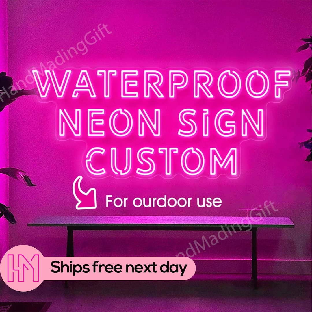Custom Outdoor Neon Sign: Waterproof LED Lights, Wedding Decor, Garden ...