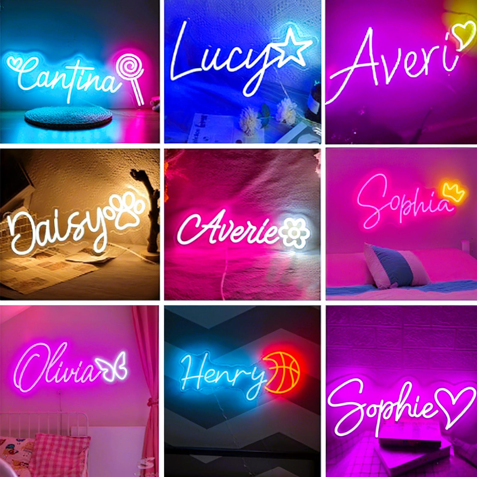 Custom Name Neon Sign for Kids, Kid Room Decor, Birthday Gift for Kids ...
