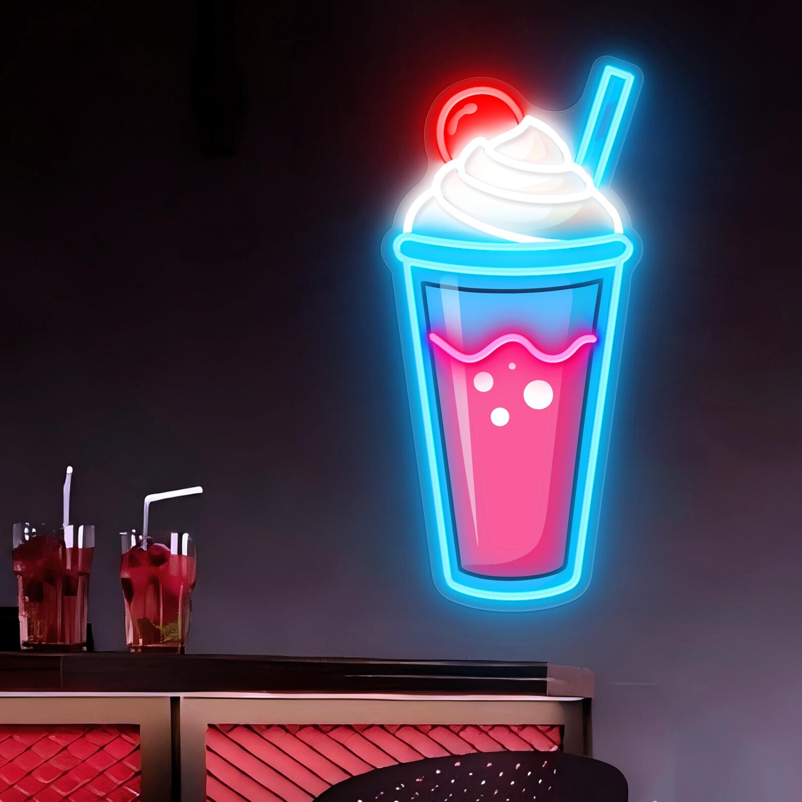 Custom Neon Drink Sign: Soda Shop Decor, Cafe Lighting - Etsy