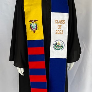 El Salvador/ecuador Graduation Sash/stole - Etsy