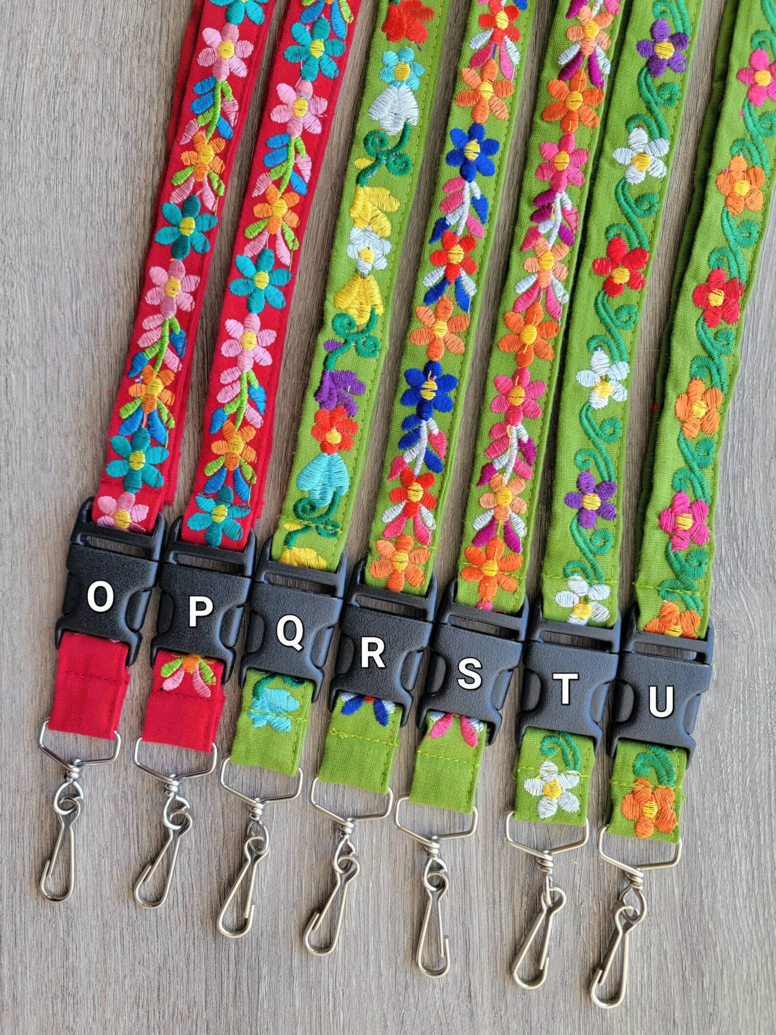 Mexican Embroidery Lanyard Floral Embroidered Lanyard - Etsy