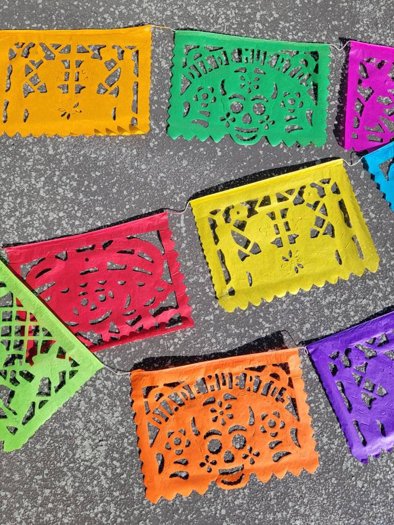 Papel Picado Banner | Dia De Los Muertos Papel Picado - Etsy