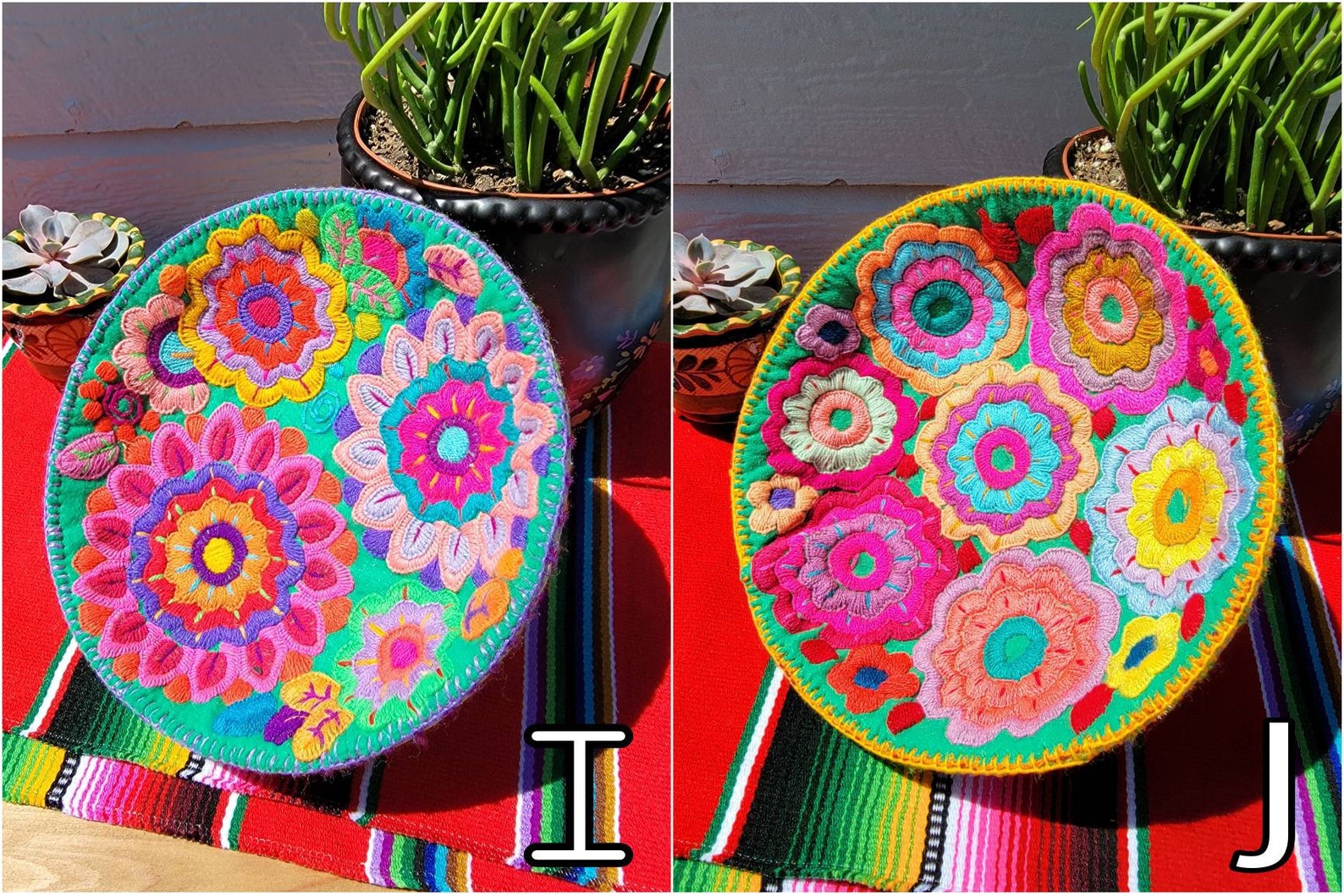 Mexican Hand Embroidered Hand Woven Bread Basket - Etsy