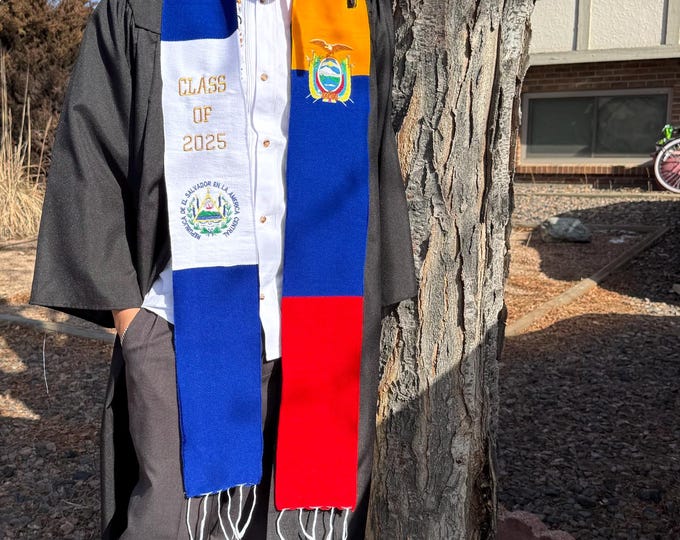 El Salvador/ecuador Graduation Sash/stole - Etsy