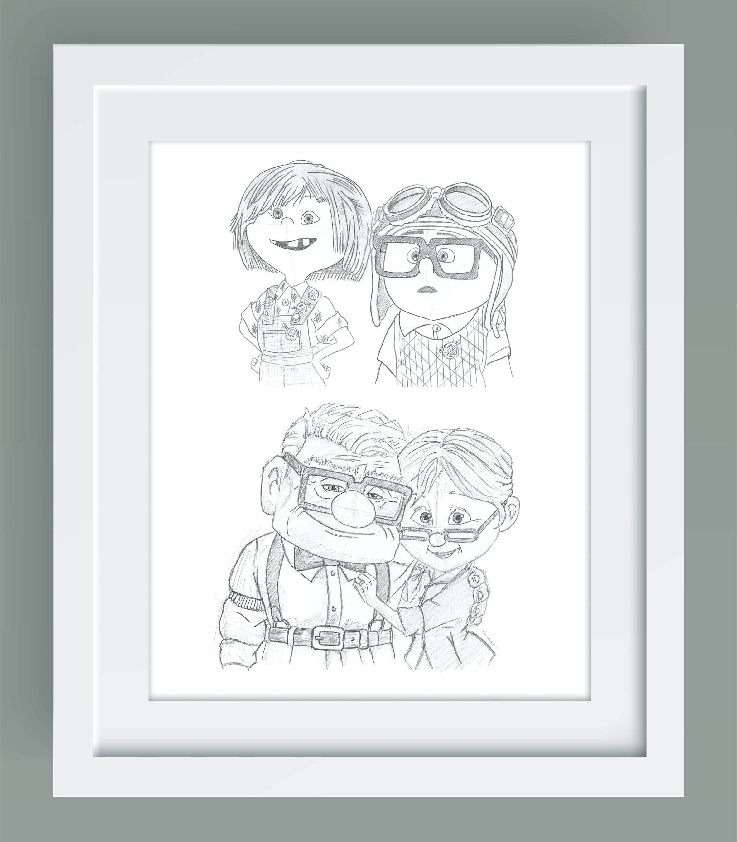 Up Characters Ellie And Carl Drawings