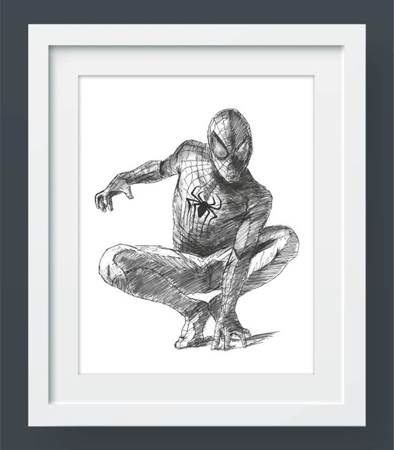 Spiderman Hand Drawing