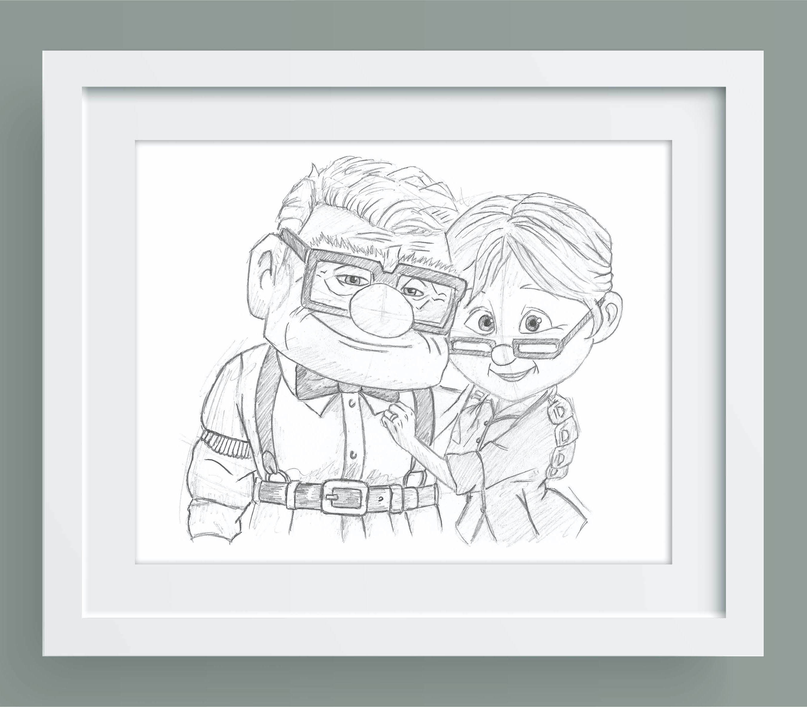 Up Characters Ellie And Carl Drawings