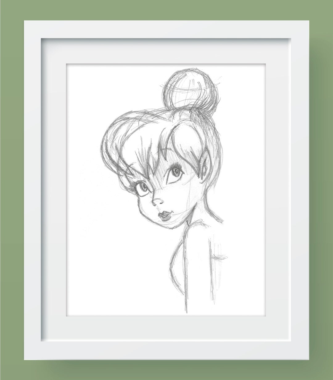 Tink Inspired, Hand Drawn Print A4 - Etsy UK