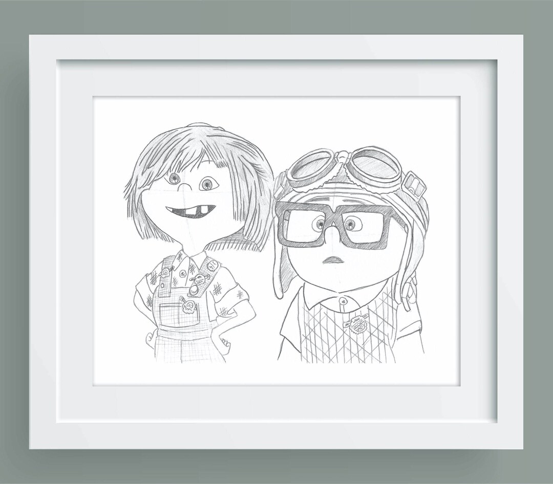Pixar Up Couple Drawing