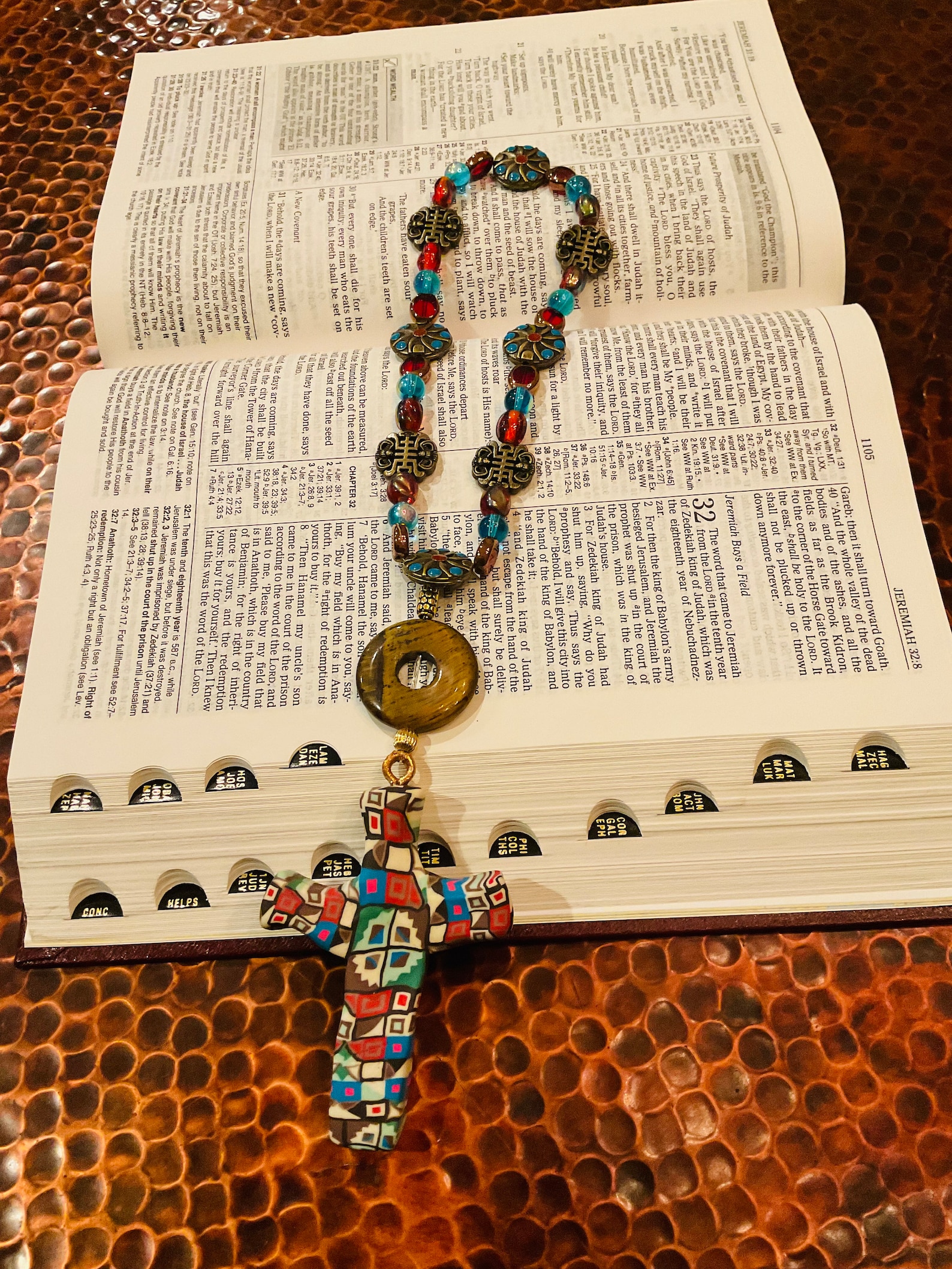 Geo Mosaic - Protestant Prayer Beads, Methodist, Episcopal, Kaolin Clay ...