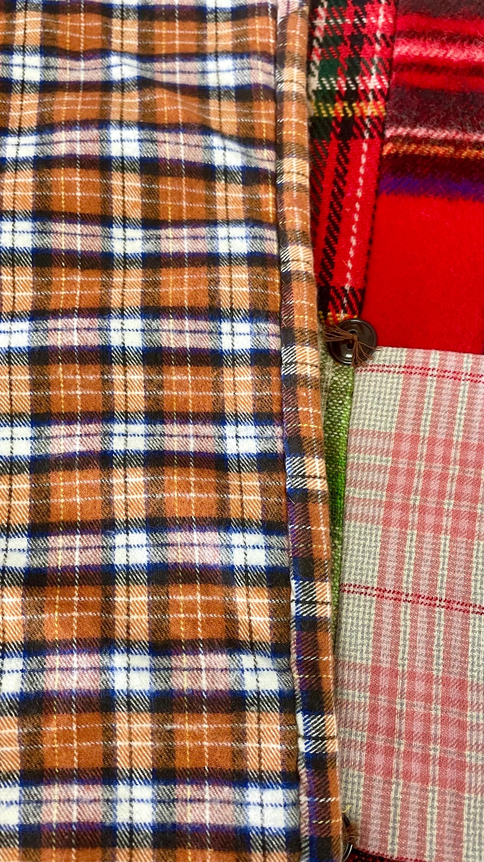 Upcycled Tartan and Tweed Wool/poly Throw Rug Quilt. - Etsy