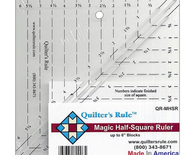 Magic Half-square Ruler Quilters Rule Designed to Help With the Half ...