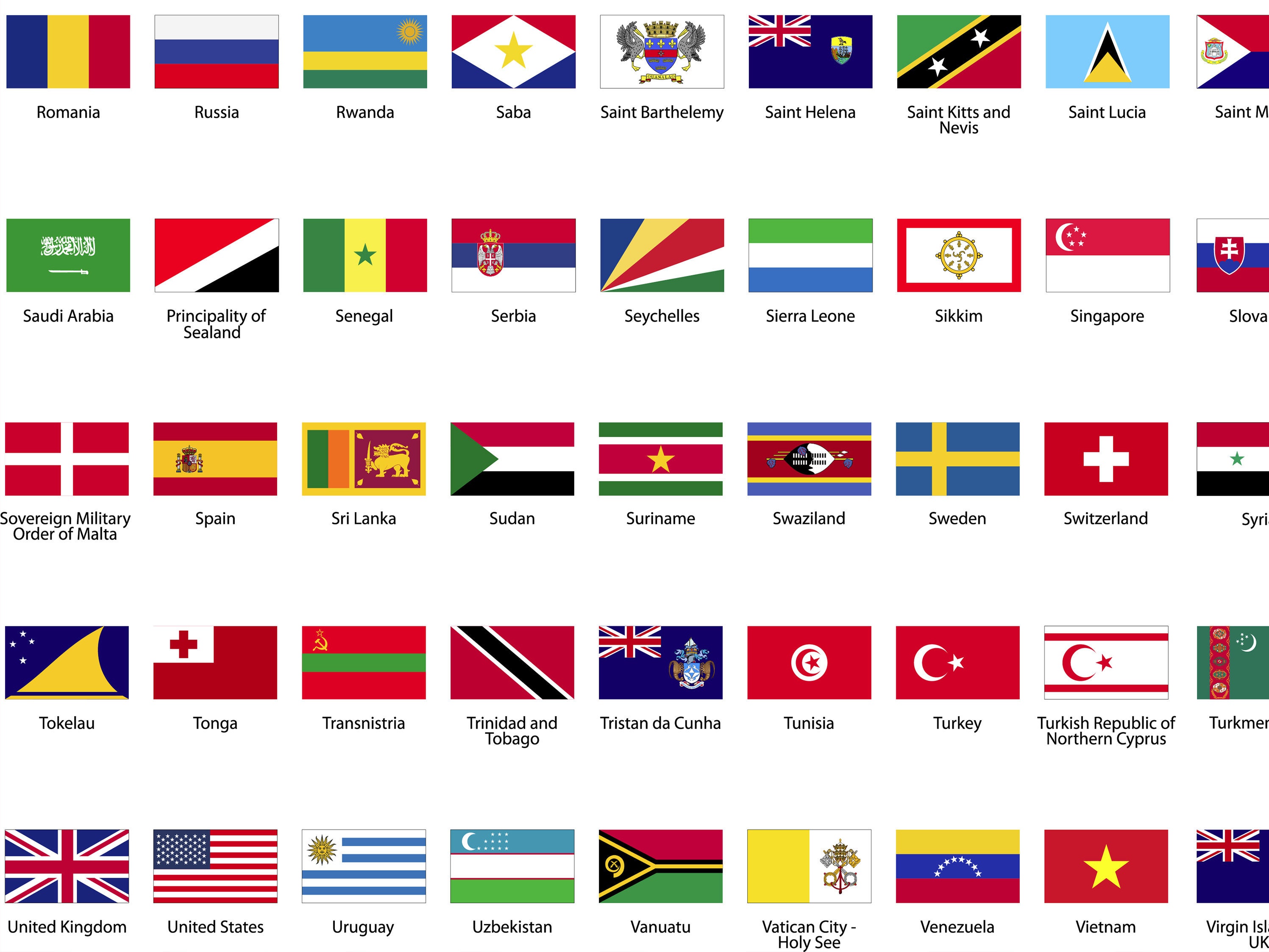 Flags of the World Educational Poster, World Traveller Gift Wall Art ...