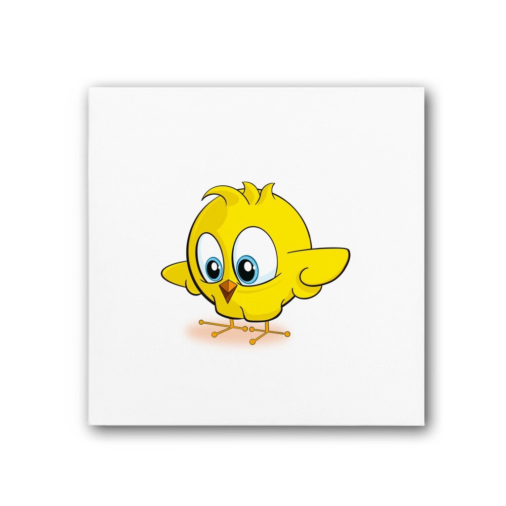 Cute Chick Canvas Print Cute Cartoon Chick 10 X 10 Premium Stretched ...