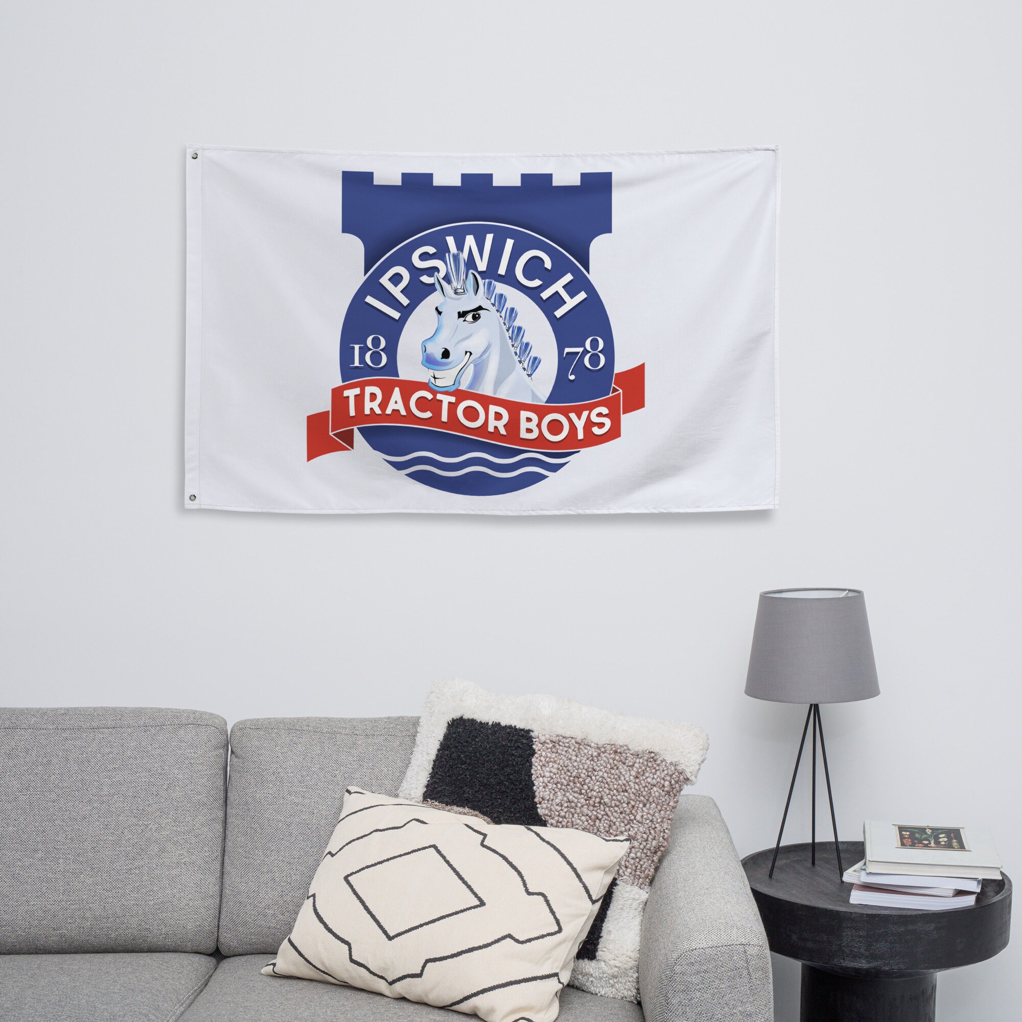 Ipswich Town Tractor Boys Punch Badge Flag 56x34 ITFC Suffolk Punch ...