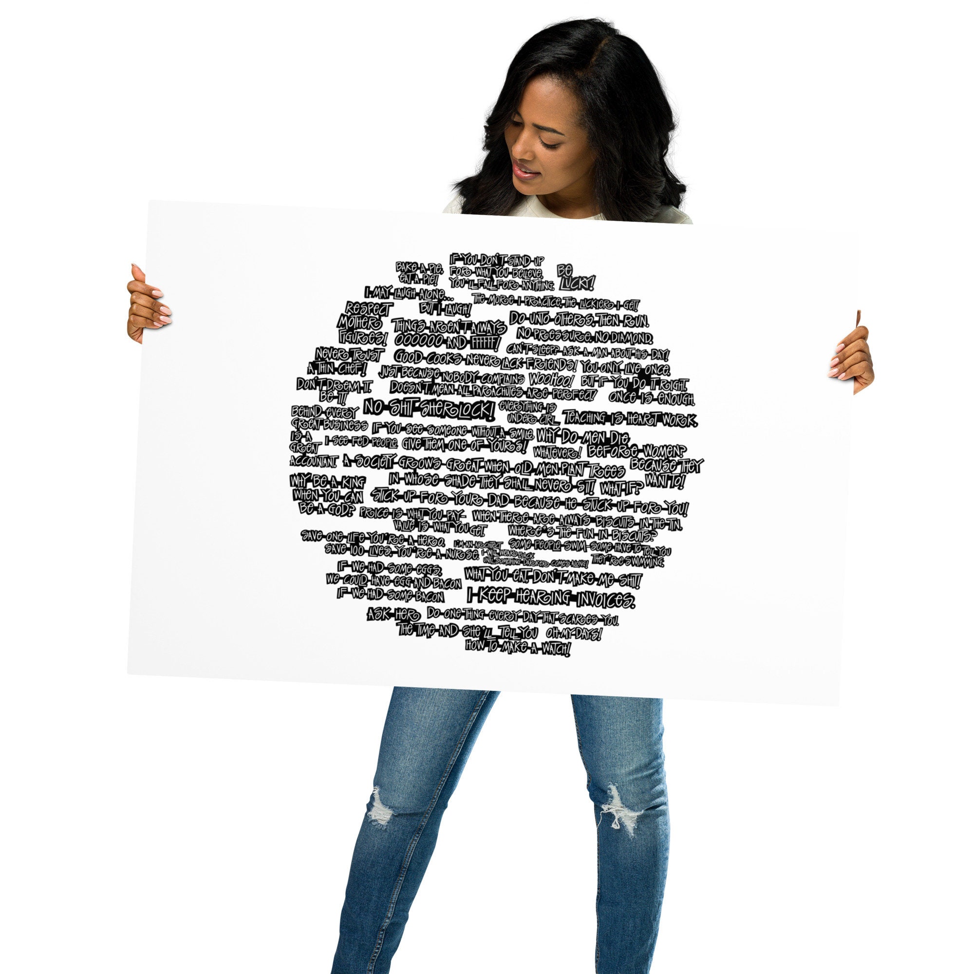 Circle of Inspiration Quotes Poster Positivity Thoughts & Sayings ...