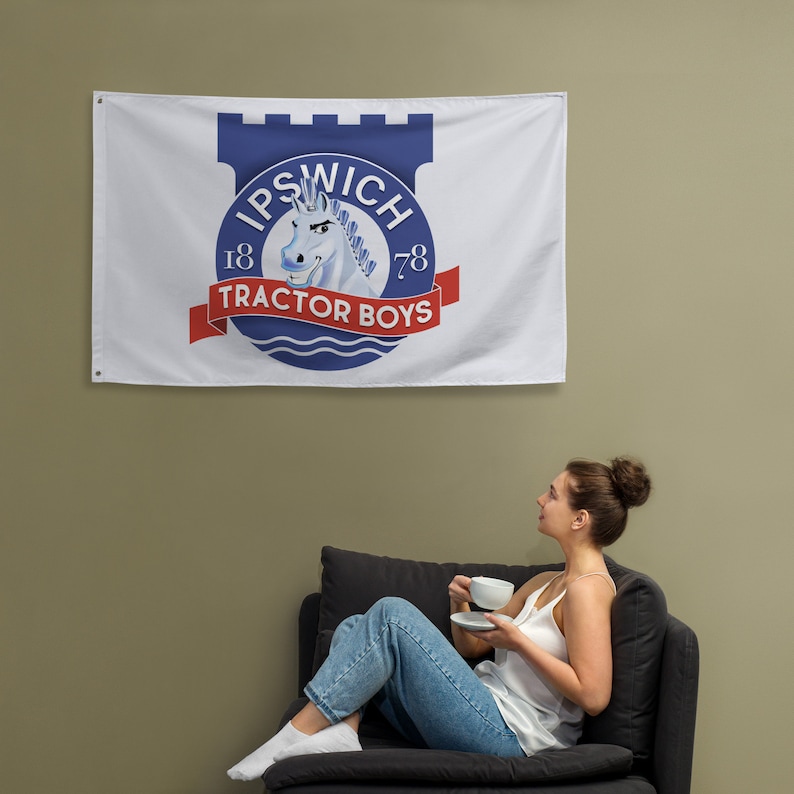 Ipswich Town Tractor Boys Punch Badge Flag - 56x34" | ITFC Suffolk ...