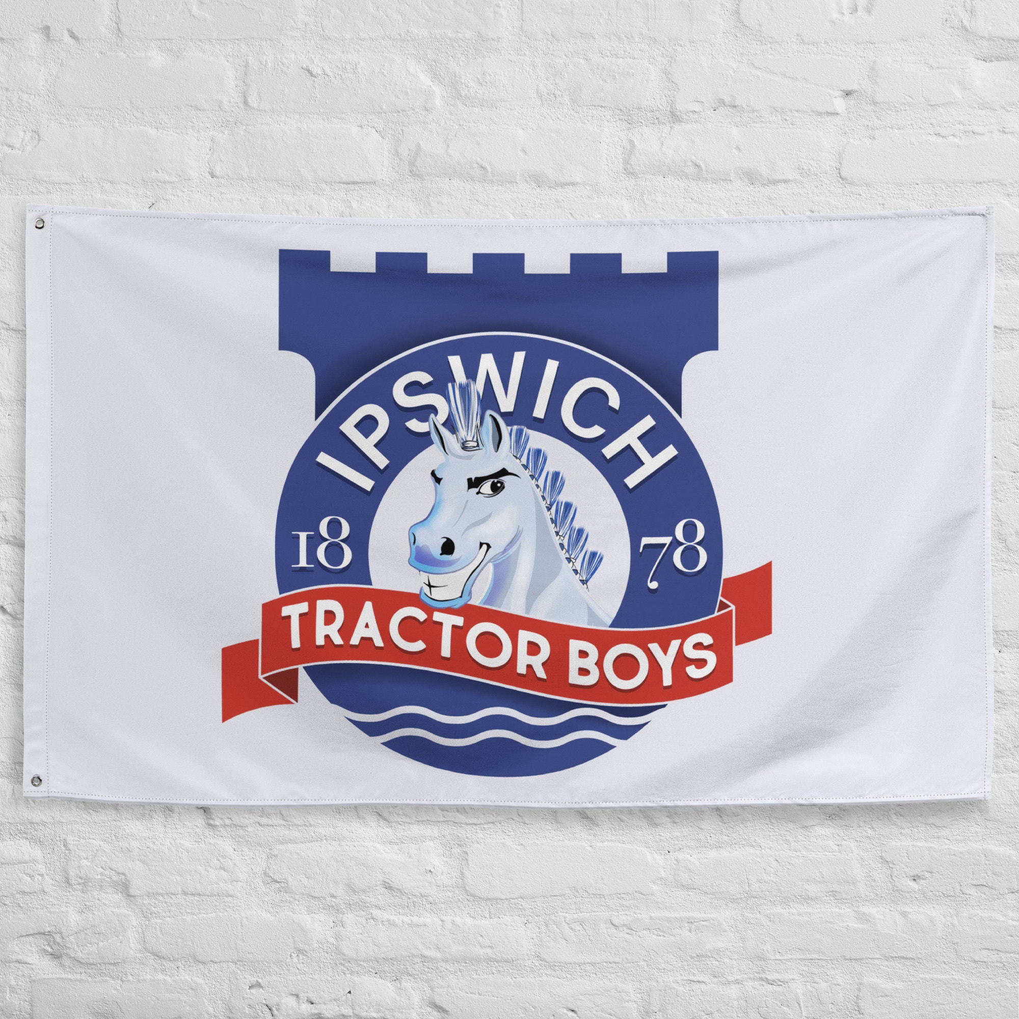 Ipswich Town Tractor Boys Punch Badge Flag - 56x34" | ITFC Suffolk ...