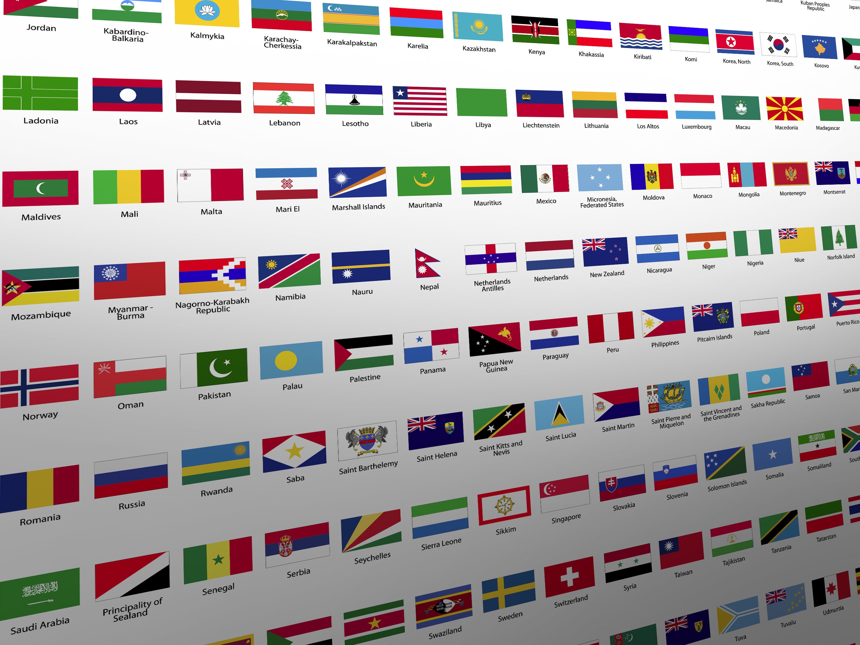 Flags of the World Educational Poster, World Traveller Gift Wall Art ...